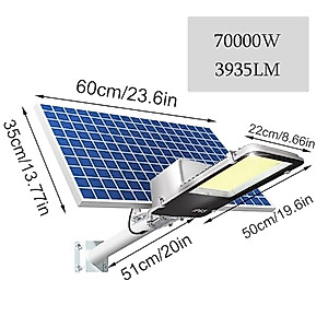 ZXXHNNAIH Solar Street Light IP165 Waterproof Solar Street Light with Pole,Easy Installation,Equipped with a Remote Control for Remote Control,for Yard