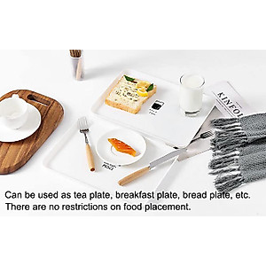 AKOAK 1 Pack Nordic Style Rectangular Plate Home Simple Breakfast Tray, Plastic Tea Tray Dinner Plate Dessert Tray