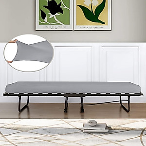 IDEAhome Jersey Knit Cot Fitted Sheet 75" x 33" with 8" Deep Pocket, Suitable for Bunk Beds, Camping, RVs, Folding Beds - Soft, Breathable and Flexible - Grey