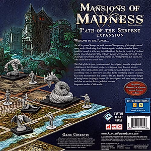 Mansions of Madness Path of The Serpent Expansion - Conquer The Perils of The Jungle and Unearth New Horrors! Ages 14+, 1-5 Players, 2-3 Hour Playtime, Made by Fantasy Flight Games
