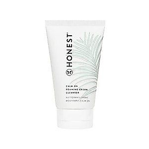 Honest Beauty Calm On Foaming Cream Cleanser | with Hyaluronic Acid + Phytosterols & Phospholipids + Amino Acids | 4 Fl Oz