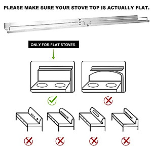 Flaovoth Shelf for Stove Top, 30’’ Shelf for Kitchen Stove Stainless Steel Over the Stove Spice Rack with Rail to Prevent Falling, Non Magnetic