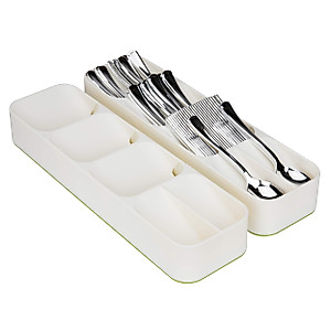 Mind Reader Utensil Storage, Set of 2, White