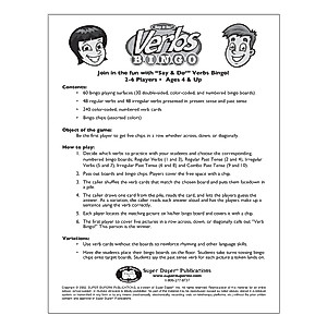 Super Duper Publications | Say & Do Verbs Bingo Game | Action Words | Educational Learning Resource for Children