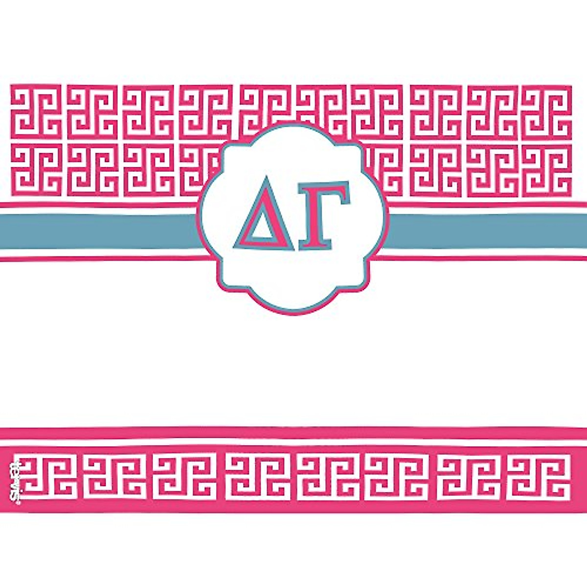 Tervis Sorority - Delta Gamma Geometric Tumbler with Wrap and Fuchsia Lid 24oz, Clear