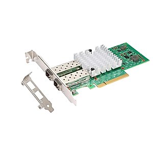 10G Ethernet Network Card, 10Gb Single-Port SFP+ Port with Intel 82599EN Chipset, PCIe 2.0 x 8, 10Gbps Ethernet Adapter, LAN NIC PCI-E Support Windows Server/Linux/Vmware,Tall&Short Bracket