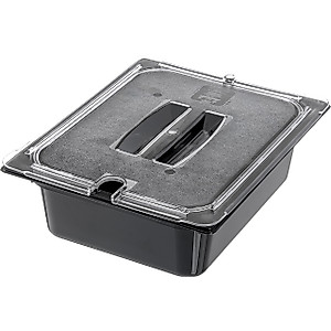 Carlisle FoodService Products 10221B03 StorPlus Half Size Food Pan, Polycarbonate, 4" Deep, Black
