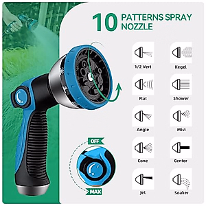 Garden Hose 100 ft - Water Hose 100 ft Metal Garden Hose Stainless Steel Flexible Garden Hose Collapsible and No Kink Water Pipe Outdoor Hose