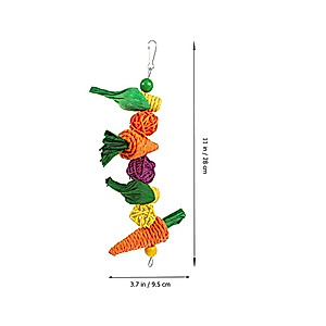 LUOZZY Birds Chewing Toy Birdcage Hanging Toy Parakeets Diversion Toy Bird Cage Accessories