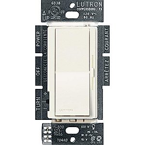 Lutron Diva LED+ Dimmer Switch for Dimmable LED, Halogen and Incandescent Bulbs, 150W/Single-Pole or 3-Way, DVSCCL-153P-BI, Biscuit