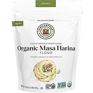 King Arthur Masa Harina, Certified Organic, Finely Ground, Non GMO Project Verified, Gluten Free, 2 lb