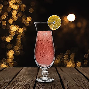 Libbey Hurricane Glasses 16 oz. Set of 12 Bulk Pack - Perfect Cocktail Glasses used as Pina Colada Glasses or Mudslide Glasses - Clear