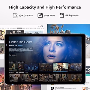 ApoloSign Android 13 Tablet, 10.1-inch Tablet with Octa-core Processor, 8(4+4) GB RAM, up to 128GB Expand, Long Lasting Battery, and WiFi6, Bluetooth, G-Sensor, Dual Camera, Google Play GMS Certified