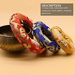 3pcs Buddhist Sound Bowl Pad Tibetan Singing Bowl Mat Singing Bowl Cushion Tibetan Bowl Cushion