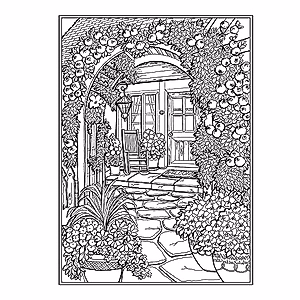Creative Haven Country Gardens Coloring Book (Adult Coloring Books: In The Country)
