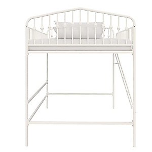 Novogratz Bushwick Metal Full Loft Bed, Off White