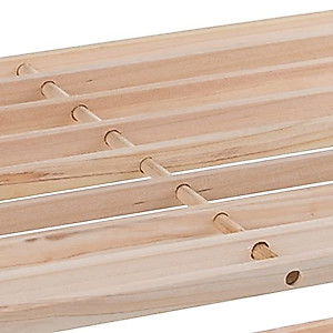 Lavish Home 4-Tier Shoe Storage Rack, Light Oak