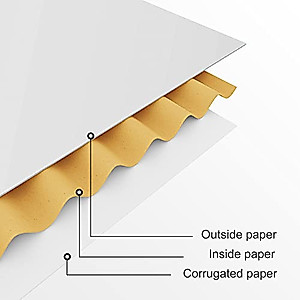 50 Pack 4"x4"x2" Shipping Boxes, Corrugated Cardboard Small Box Mailer, Shipping Boxes for Small Business for Gift Packing- TONESPAC (4"x4"x2", White)