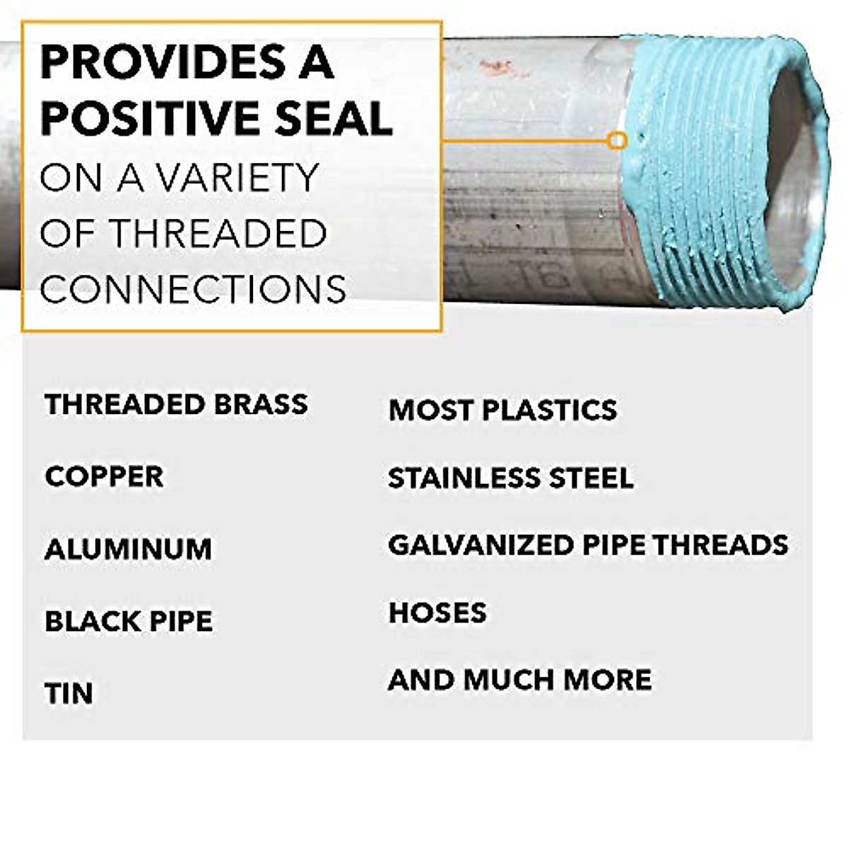Gasoila - SS04 Soft-Set Pipe Thread Sealant with PTFE Paste, Non Hardening, -100 to 600 Degree F, 1/4 Pint Brush