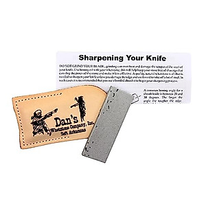 Genuine Arkansas Soft (Medium) Pocket Knife Sharpening Stone Whetstone 3" x 1" x 1/4" in Leather Pouch MAP-13A-L