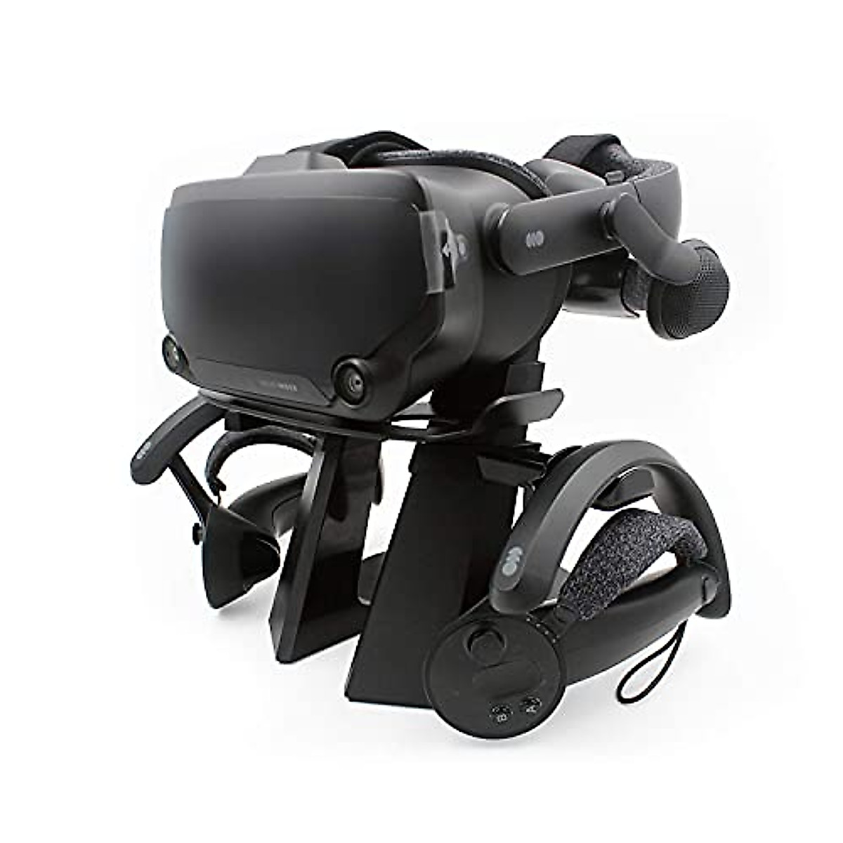 AMVR VR Headset Display Stand and Controllers Holder,Facial Interface Bracket & PU Leather Foam Face Cover Pad Replacement Comfort Set for Valve Index Headset (VR Stand + Face Cover)