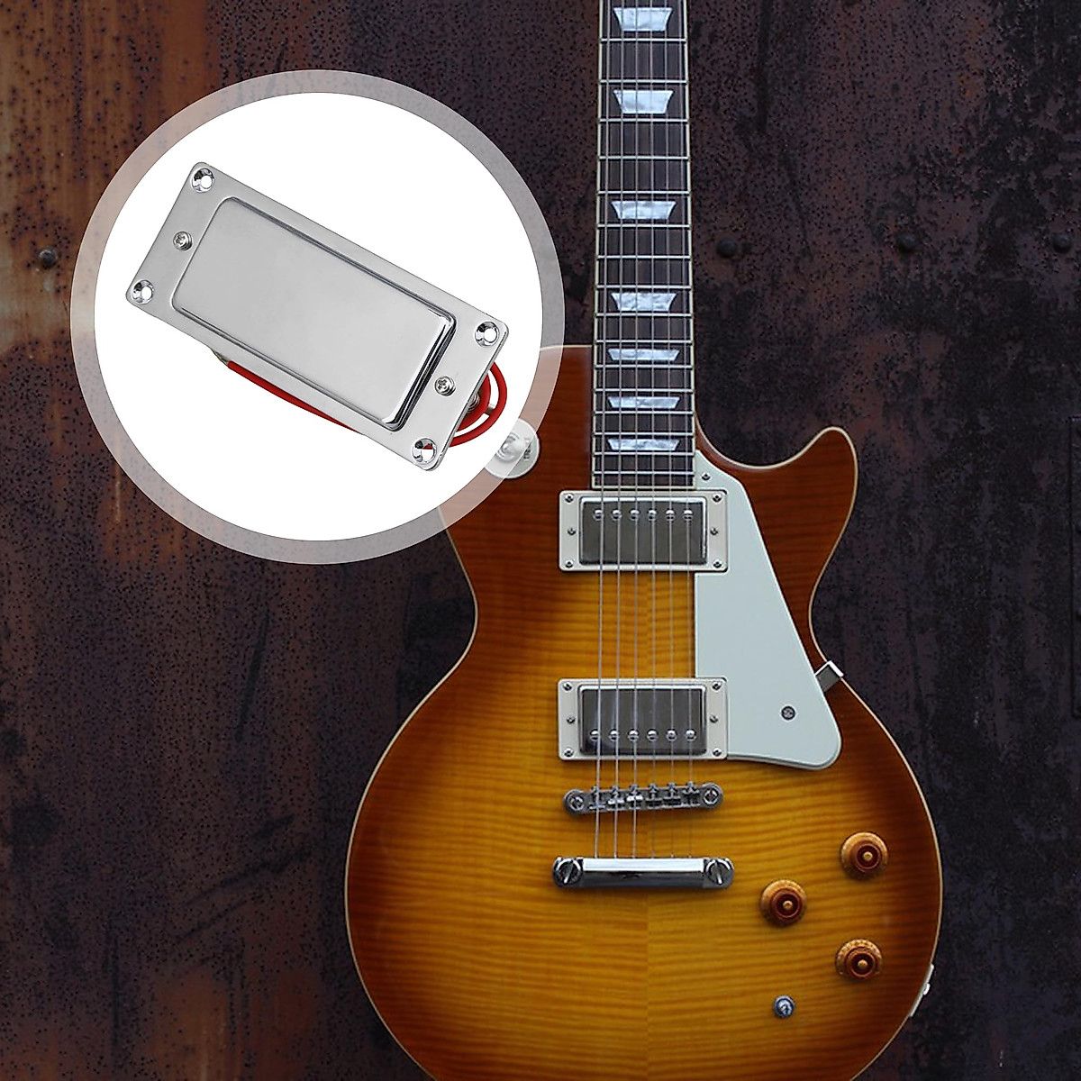 Lovermusic 92x37mm Silver Mini Double Coil Humbucker Electric Guitar Pickup Closed Guitar Accessories