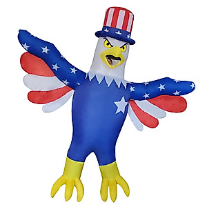 NiSotieb Inflatable Bald Eagle Costume Independence Day Blow-up Costume for Adult/Halloween/Patriotic Parade