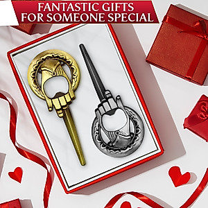 2Pcs King Hand Keychain Bottle Opener Bartender - Beer Can Opener Letter Opener Kings Hand Can Opener Manual - Bartender Bottle Opener Kitchen Gadgets Bottle Opener Keychain for Men Bar Accessories