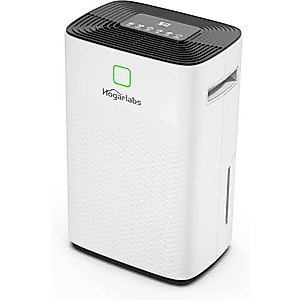 HOGARLABS 50 Pint Dehumidifiers for Home Basements, with 3 Working Modes, Overflow Protection, and Auto Shut off Restart. Ultra Silent Dehumidifier with Drain Hose, Intelligent Humidity Control