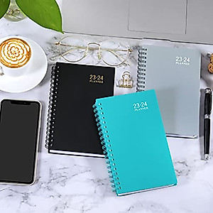2023-2024 Pocket Planner/Calendar - Weekly & Monthly Pocket Planner, JULY 2023 - JUNE 2024, 6.8" x 4.3", Strong Twin - Wire Binding, Plastic Cover, Round Corner