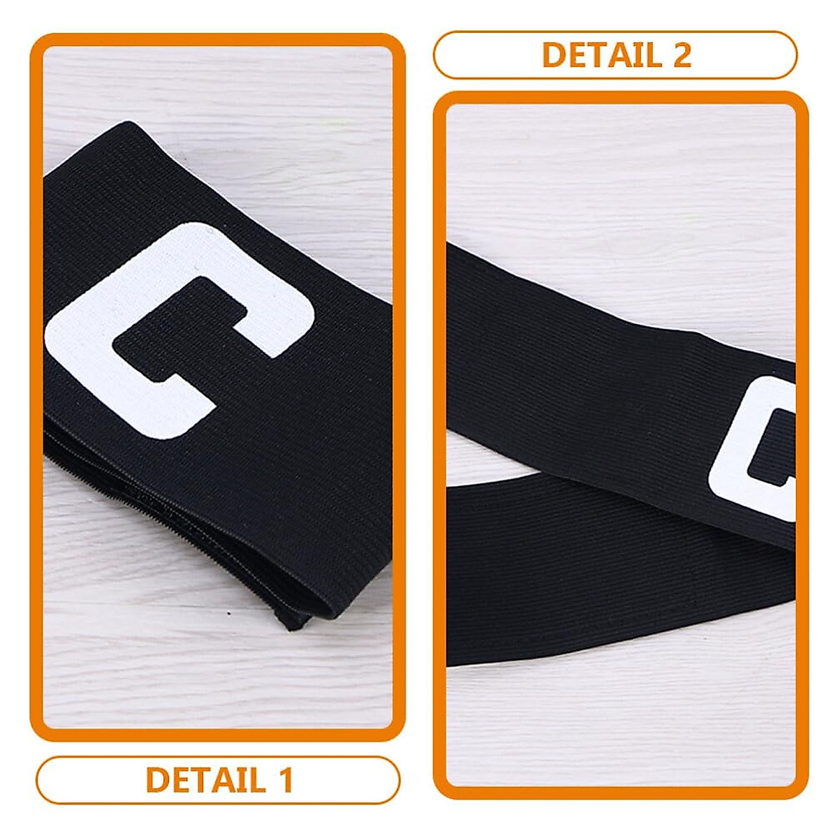 Cabilock 3pcs Soccer Captain Armband Football Captain Bands Team Leader Armband Elastic Basketball Player Arm Bands for Youth Adults Black