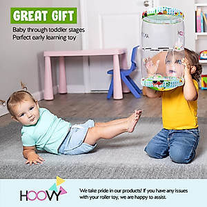 Hoovy Infant Crawling Toys | Toys for Crawling Babies | Crawling Toys for Babies 6-12 Months | Beginner Crawl Along Baby Roller | Drop Maze Tummy Time Activity Center | Early Development Jumbo Roller