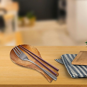 Wooden Spoon holder, Boho Spoon Rest for Stove Top Spatula Holder Wood Spoon Rest Larger Farmhouse Utensil Rest for Kitchen Counter Decoration Bamboo Cooking Spoon Holder for Spatula,Spoon,Tong,Brush