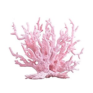 Mallofusa Artificial Aquarium Plant Ornament Decor Plastic Coral Reef Fish Tank Decoration Pink