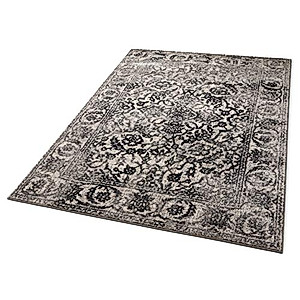 Well Woven Sydney Vintage Sheffield Grey Traditional Oriental Distressed Area Rug 3'3" x 4'7"