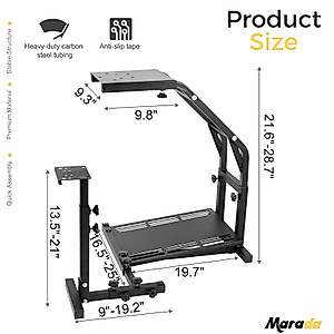 Marada Pro Racing Wheel Simulator Stand Support with V2 Stand Up Support for G29, G27 and G25 Racing Wheel Stand without Wheel, Shifter and Pedals