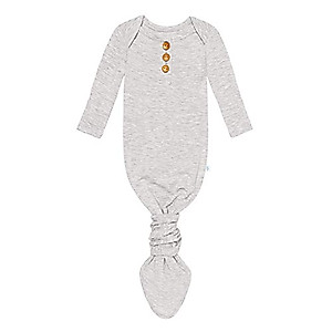 Posh Peanut Infant Gown - Unisex Soft Baby Clothes - Viscose from Bamboo Infant Layette Swaddle Wear- 0-3 Months (Athletic Heather)
