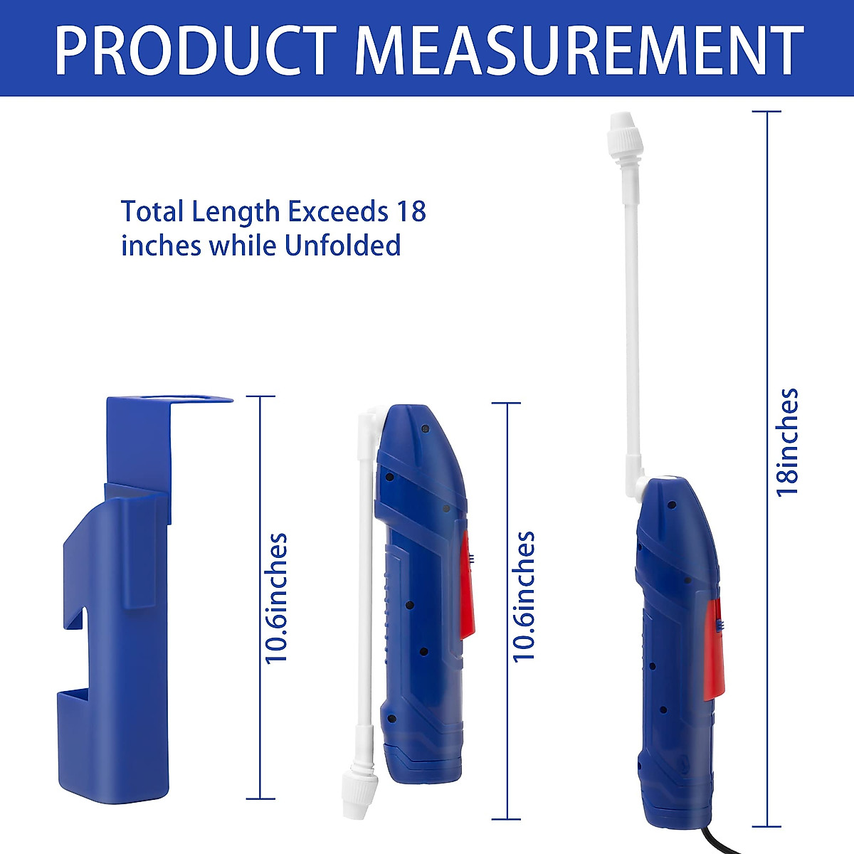 Battery Power Sprayer with Holster Multi-Purpose Foldable Sprayer Easily Attaching to Most Gallon Jugs for Gardening,Lawn and Disinfecting