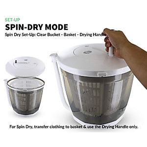 KHOMO GEAR - Mini Portable Washing Machine - Washer and Dryer - Manual Non Electric