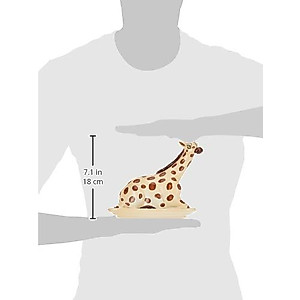 Blue Sky Ceramic 7.75"X5"X6.75" 7.75" x 5" x 6.75" Giraffe Butter Dish, Multi