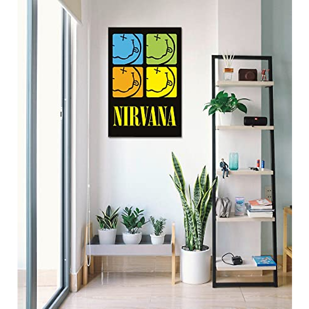 Nirvana - Music Poster (4 Colored Smileys - Logos) (Size: 24" x 36")