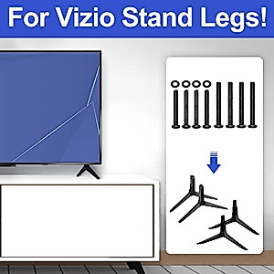 TV Stand Screws for Vizio TV Stand Legs Screws Kit, for Vizio 32” 40” 43” 50” TV Legs D50X-G9 V505-H9 M506X-H9 V505-H19 V505-G9 D43FX-F4 D32H-C1 D32HN-E4 D43N-E4 D40N-E3 Universal TV Mount Screws