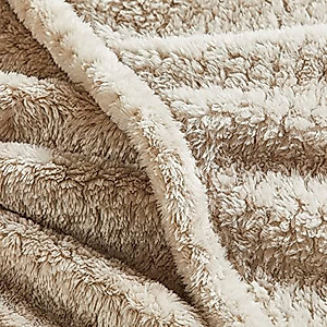 Thesis Fleece Throw Blanket for Couch Linen Throw Blanket – Waffle Weave Textured Microfiber Cozy Soft Throw Blanket, 50x60 Inches