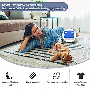 10 Pieces Tear Stain Remover Comb Dog Flea Comb Pet Grooming Comb Stainless Steel Teeth with Plastic Handle for Medium and Small Dogs Cats Removing Flea Dandruff Flakes and Stain