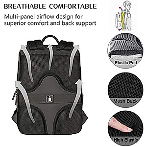 Welaso Smart Bluetooth LED Backpack with Colorful LED Sign Panel and Programmable, DIY Laptop Daypack Bag,Black (Large 25L,without Rain Cover)