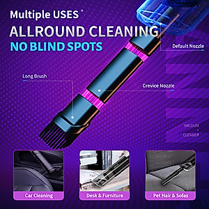 Bennra Mini Cordless Handheld Vacuum Cleaner【2022 New】, for Car, Home, Pet Hair, Portable USB Rechargeable, Easy to Clean Keyboard, Drawer, Crevices