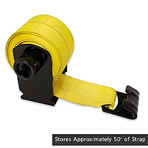 DC Cargo Storable Sliding Winch for Flatbed Trailer | Heavy Duty Tie Down Winch