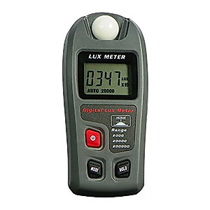 Leaton Digital Luxmeter/Digital Illuminance Light Meter lux meter with LCD Display(Range: 0.1~200,000 Lux Luxmeter, 0.01~20,000Fc)