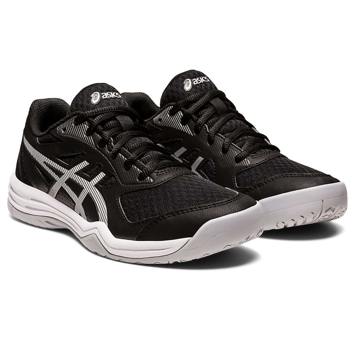 ASICS Women's UPCOURT 5 Volleyball Shoes, 9, BLACK/PURE Silver
