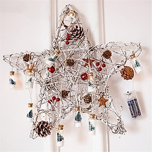 10LED Christmas Decorations Light,Mini Snow Globe Bulb Snowflake Xmas Tree Battery String Lights,Wishing Bottle Decor Indoor Outdoor Fairy Light for Home New Year Party Warm White (A, 4.9FT 10LED)